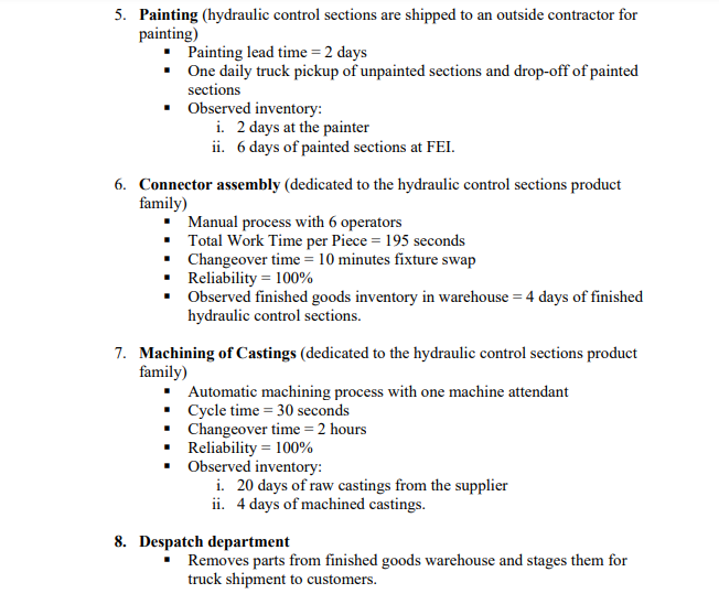 Solved 1. Produce a door-to-door value stream map of the | Chegg.com
