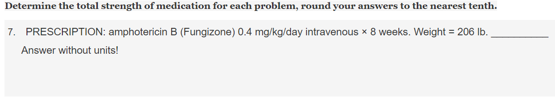 Solved Determine the total strength of medication for each | Chegg.com