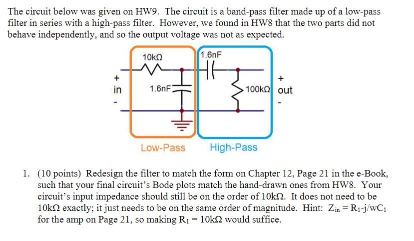The circuit below was given on HW9. The circuit is a | Chegg.com
