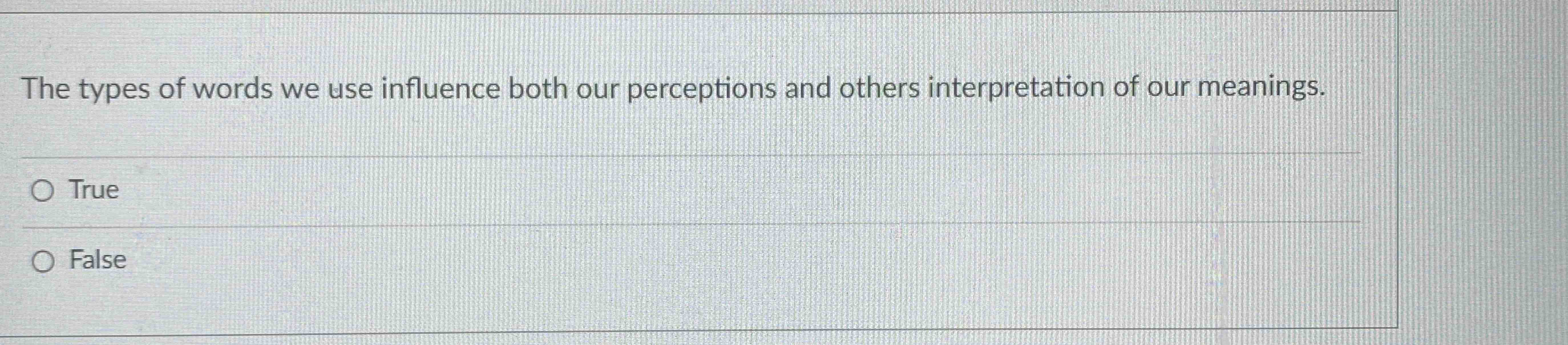 Solved The types of words we use influence both our | Chegg.com