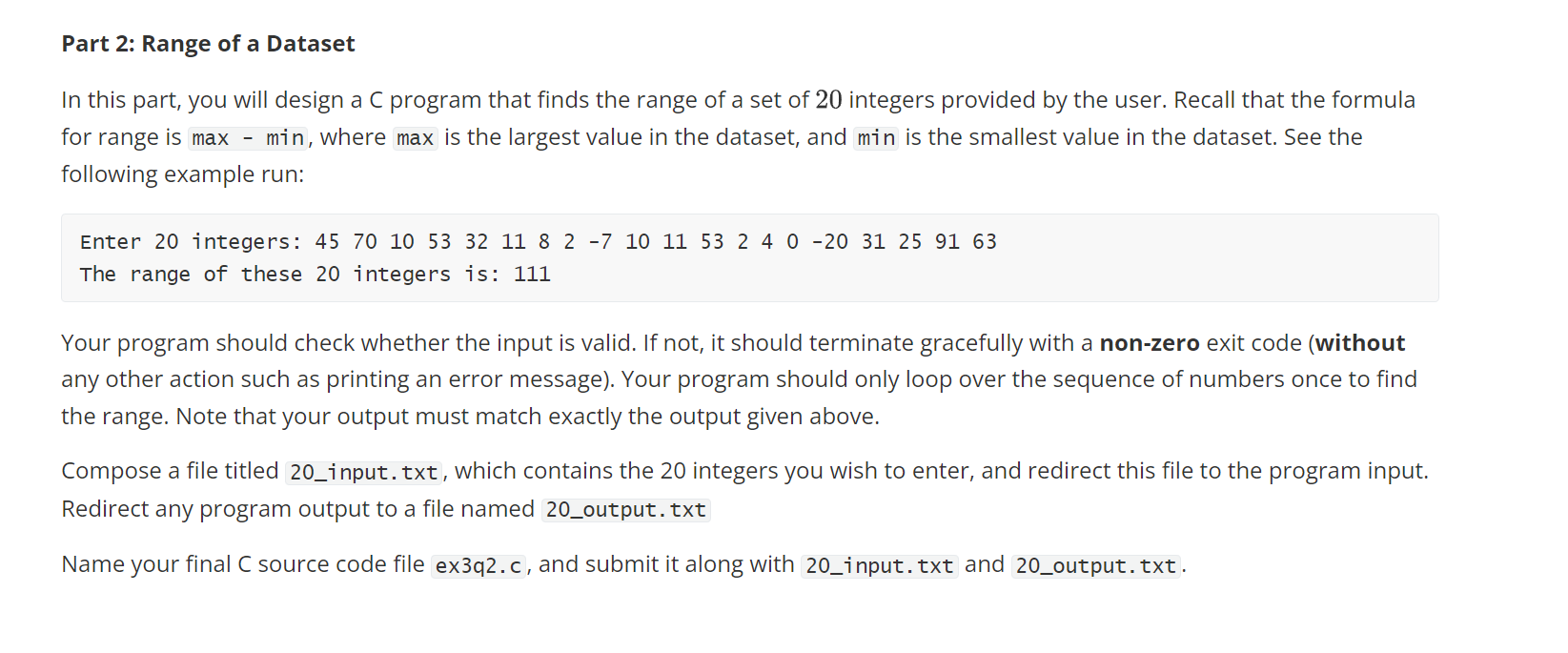 Solved Part 2: Range of a Dataset In this part, you will | Chegg.com