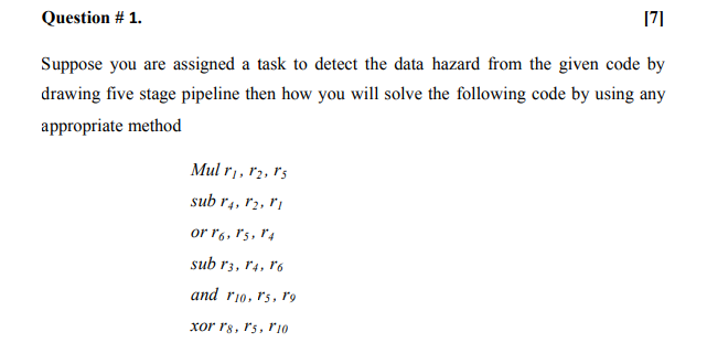 Solved Suppose you are assigned a task to detect the data | Chegg.com