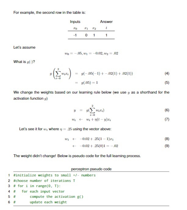 Solved Problem 3: Perceptron We discussed the perceptron in | Chegg.com