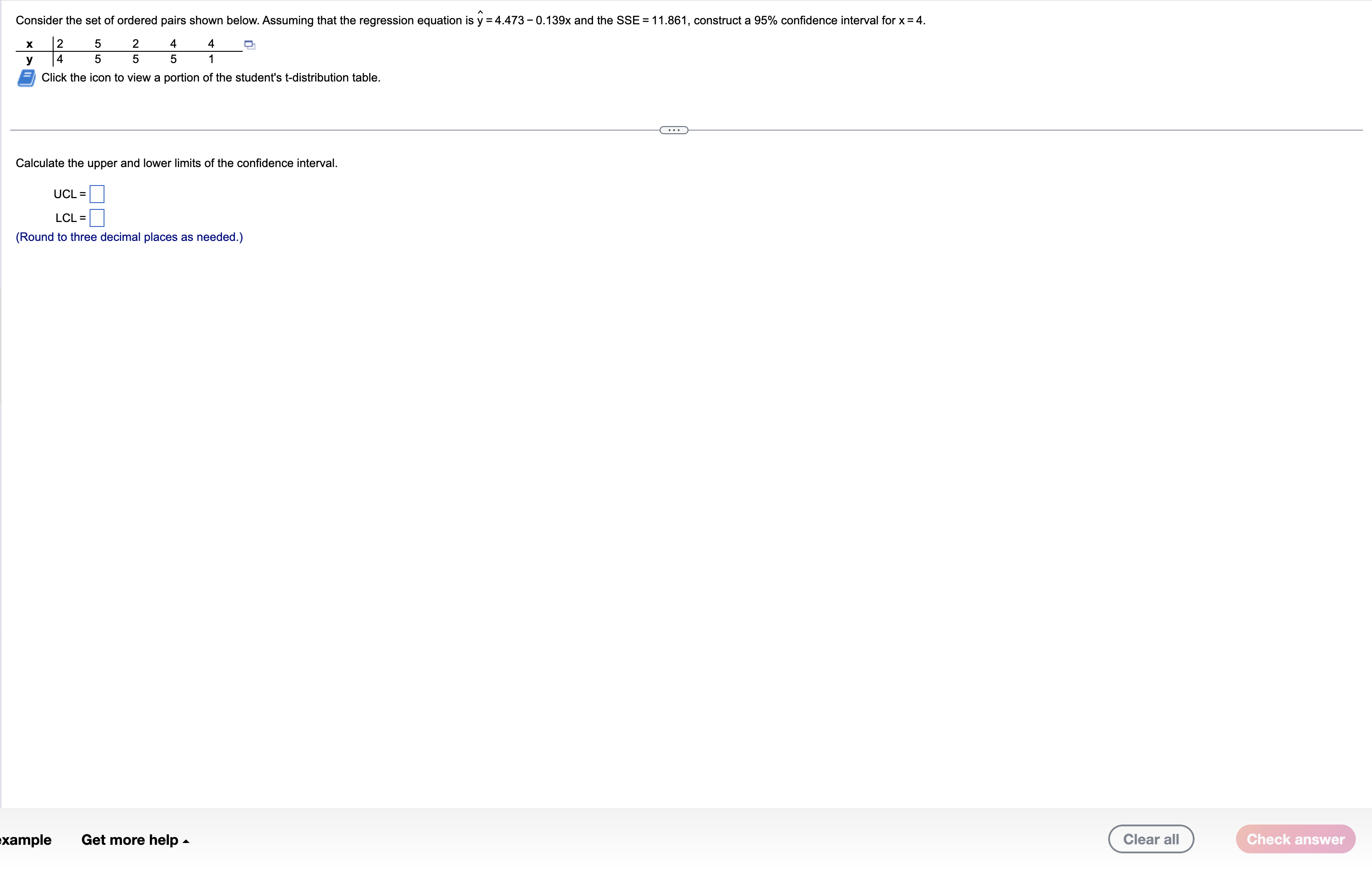 Solved \table[[x,2,5,2,4,4],[y,4,5,5,5,1]]Click the icon to | Chegg.com