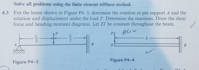 Solved 4.3 Solve all problems using the finite element | Chegg.com
