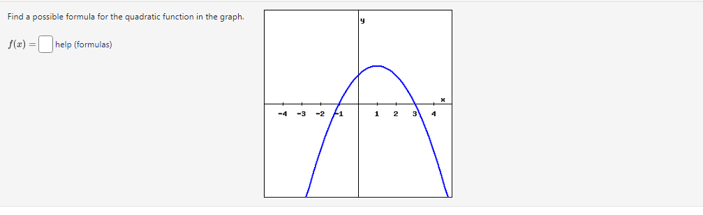 Solved Find a possible formula for the quadratic function in | Chegg.com