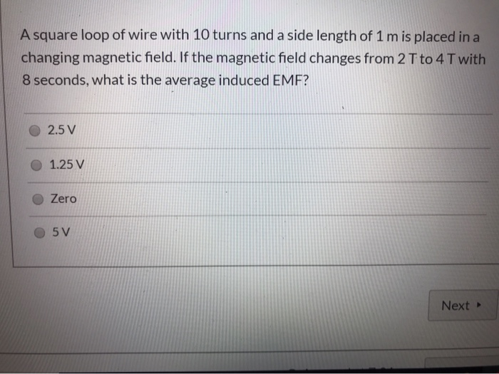 Solved A square loop of wire with 10 turns and a side length | Chegg.com
