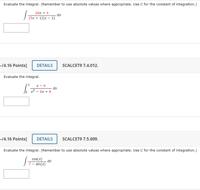 Solved Evaluate the integral. (Remember to use absolute | Chegg.com