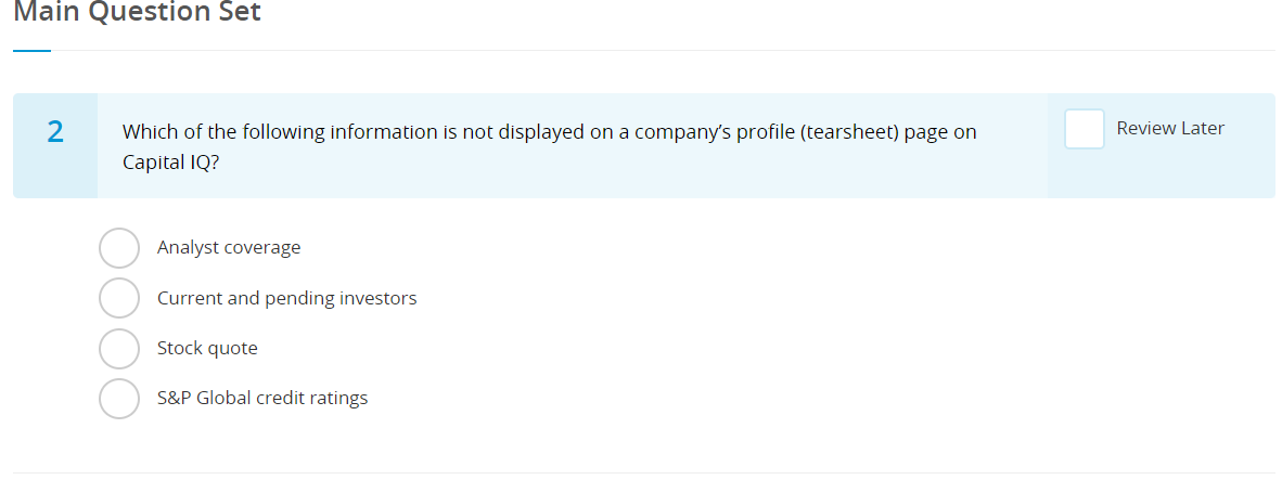Solved Main Question Set 2 Review Later Which of the | Chegg.com