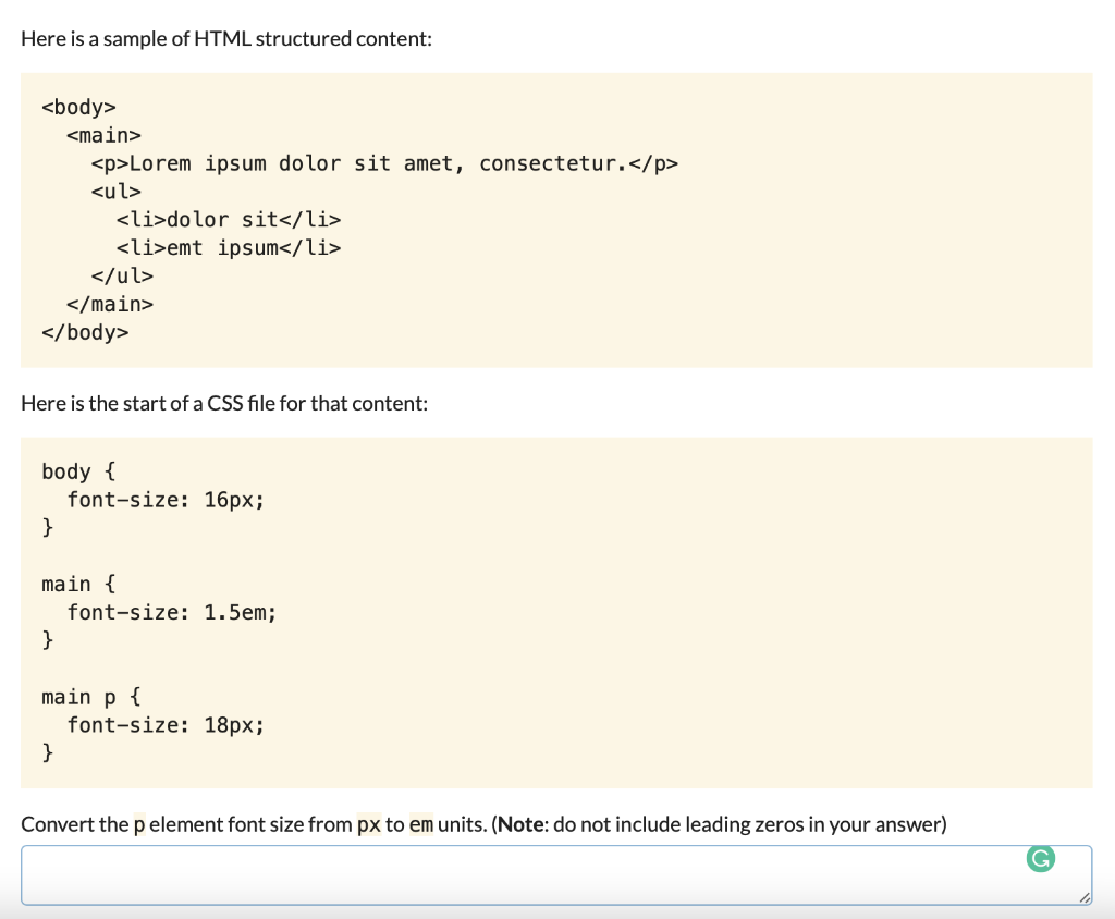 Solved Here is a sample of HTML structured content: | Chegg.com