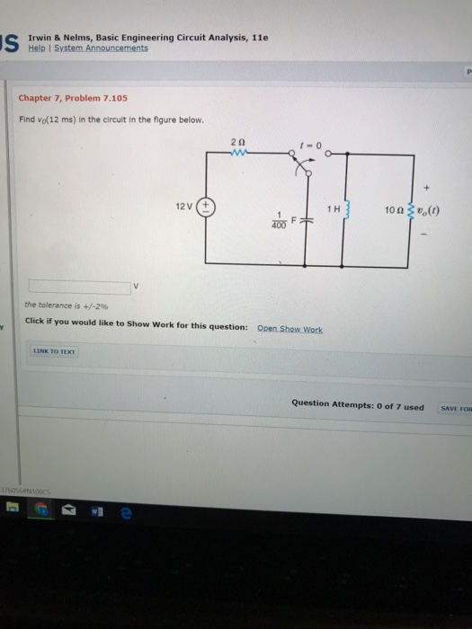 Solved Home -zy Irwin & Nelms, Basic Engineering Circuit | Chegg.com