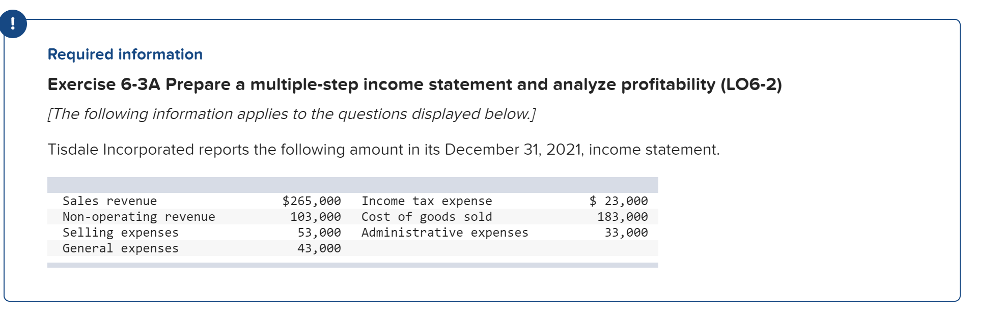 Solved ! Required information Exercise 6-3A Prepare a | Chegg.com