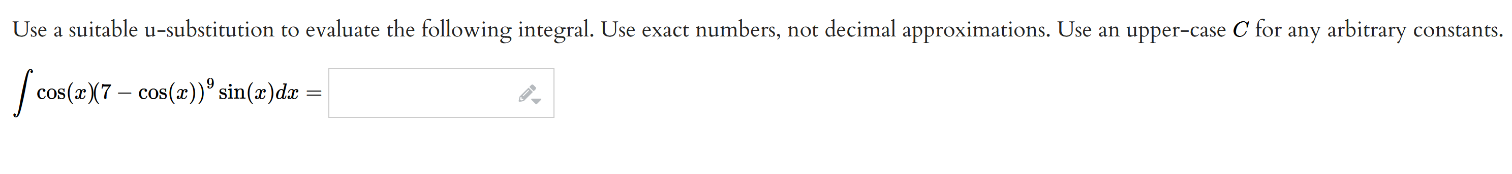 Solved Use a suitable u-substitution to evaluate the | Chegg.com