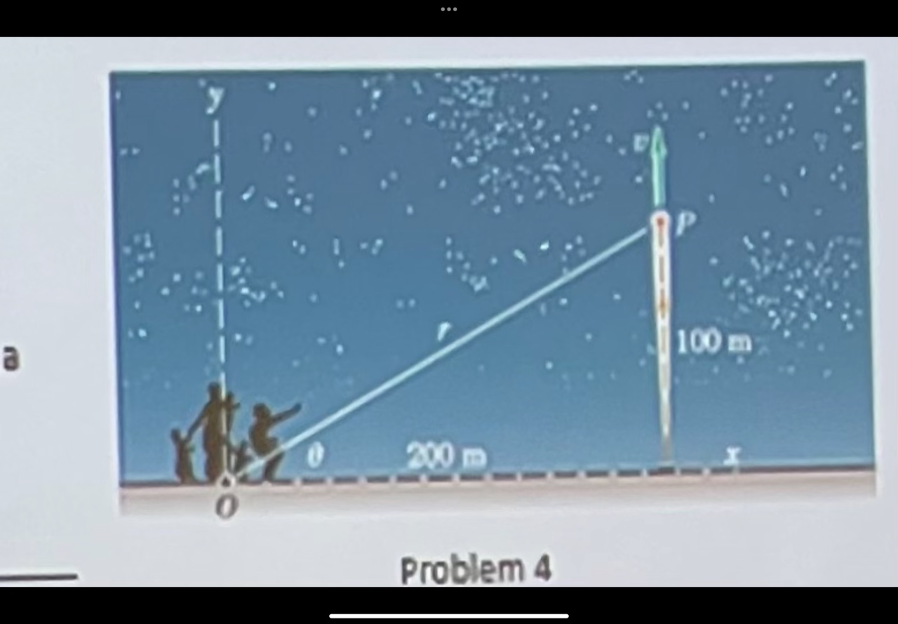 Solved 4. A fireworks shell ρ fired in a vertical trajectory | Chegg.com