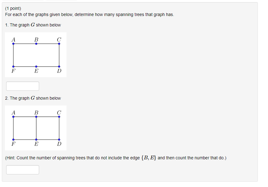 Solved (1 point) Graph theory can be used to help solve many | Chegg.com