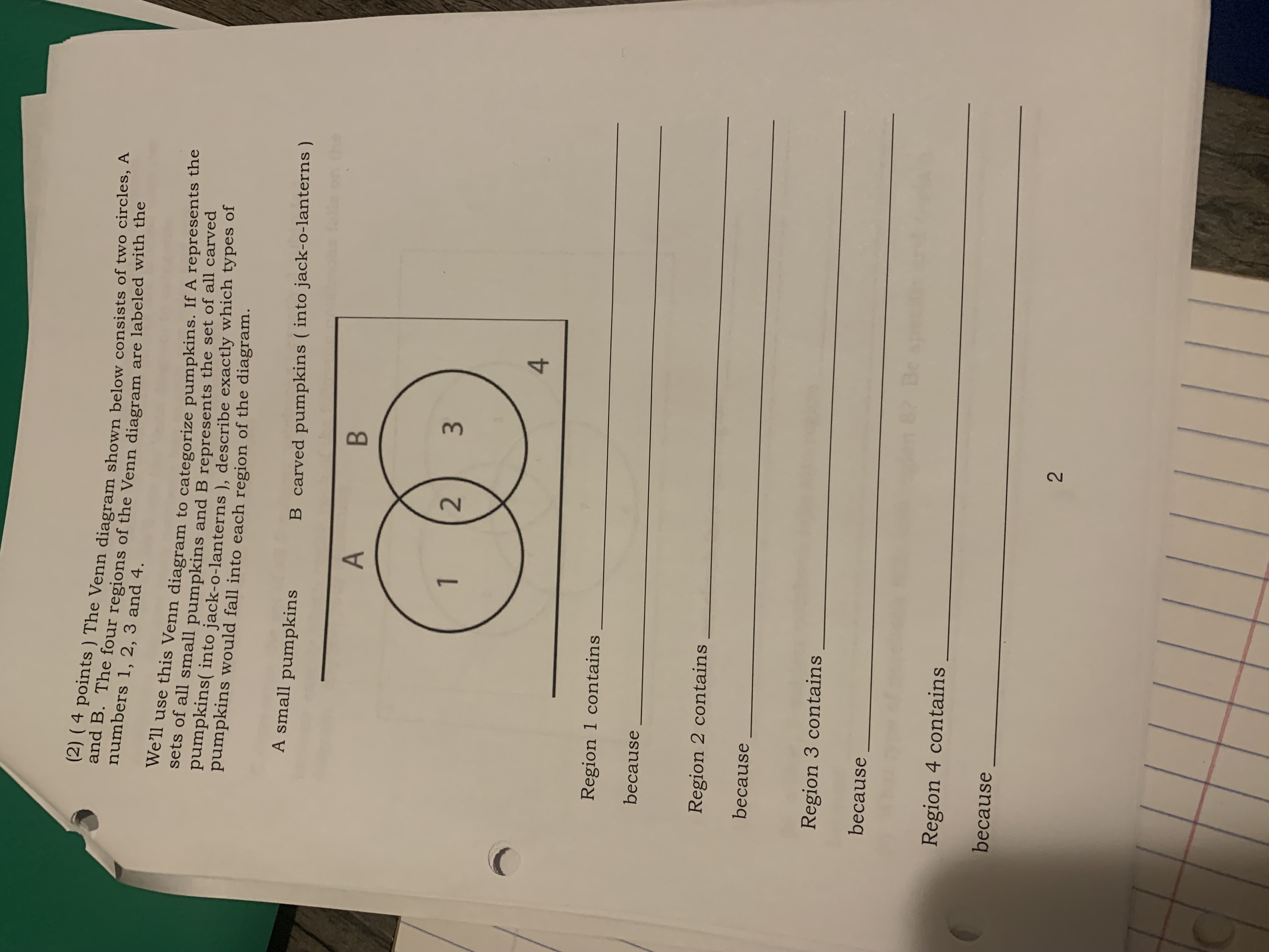 Solved well use the venn diagram below to categorize | Chegg.com