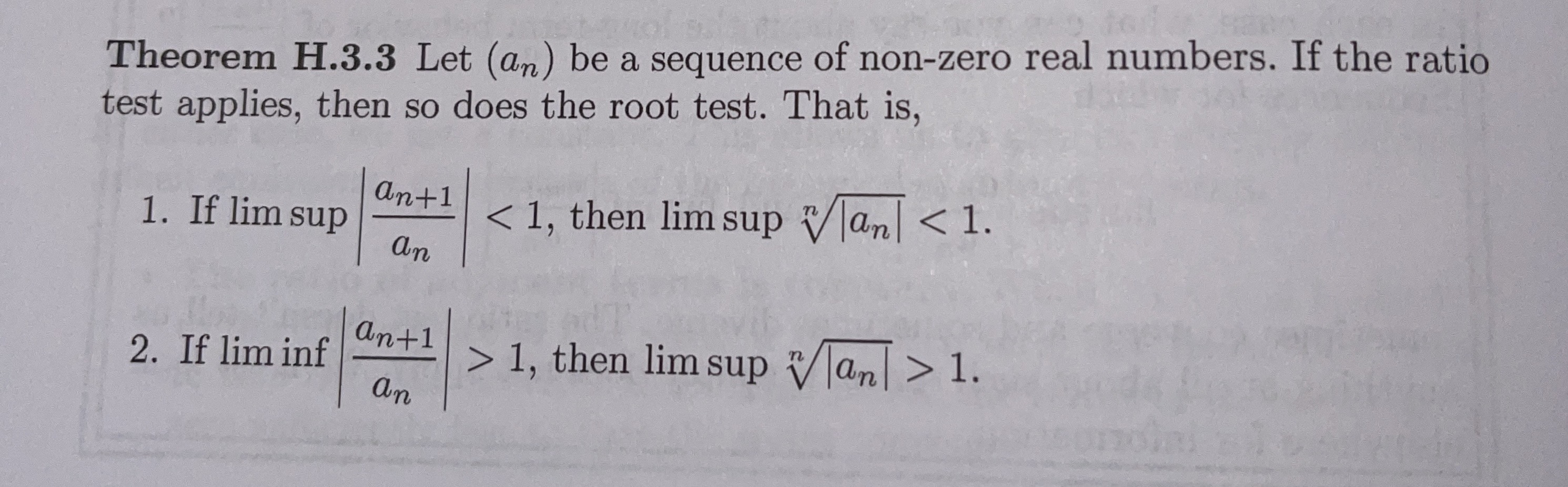 Solved Theorem H.3.3 Let (an) be a sequence of non-zero real | Chegg.com