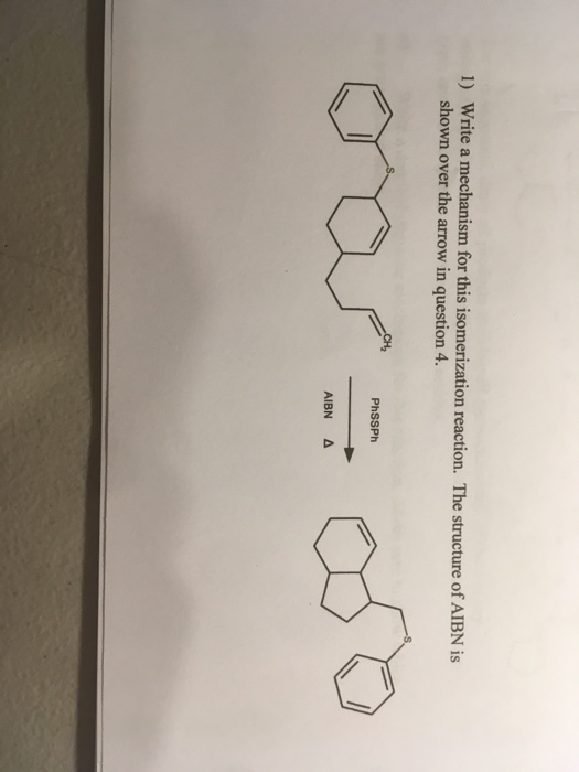 Solved 1) Write a mechanism for this isomerization reaction. | Chegg.com