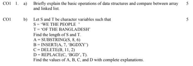 Solved 5 coi 1. a) Briefly explain the basic operations of | Chegg.com