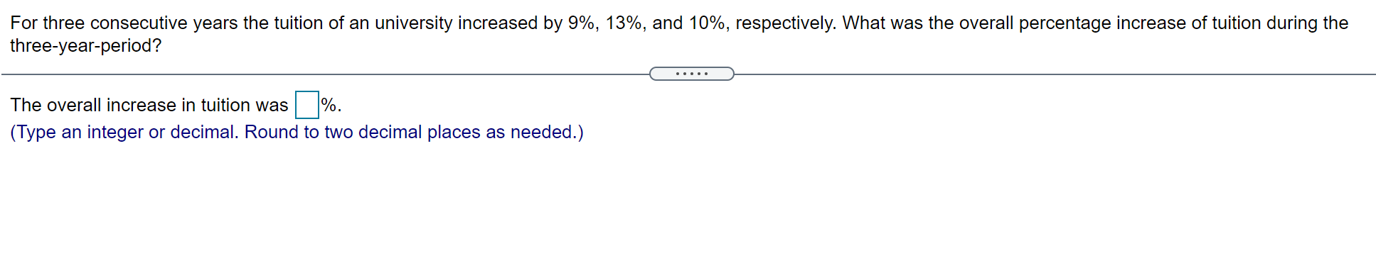 Solved For three consecutive years the tuition of an | Chegg.com