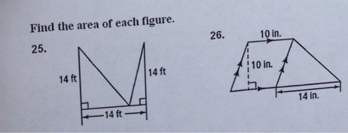 Solved Find the area of each figure. | Chegg.com Solved Find the area of each figure. | Chegg.com