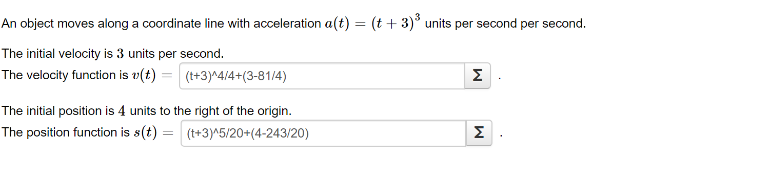 Solved An Object Moves Along A Coordinate Line With