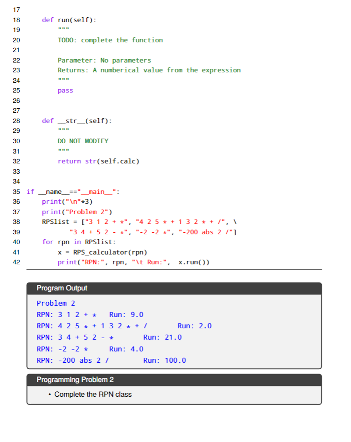 Solved Problem 2: Reverse Polish Notation Please read the | Chegg.com