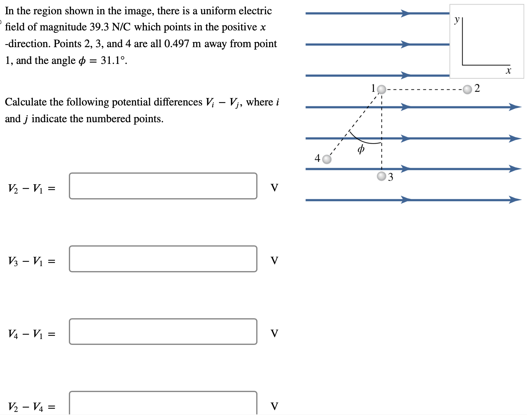Solved In the region shown in the image, there is a uniform | Chegg.com