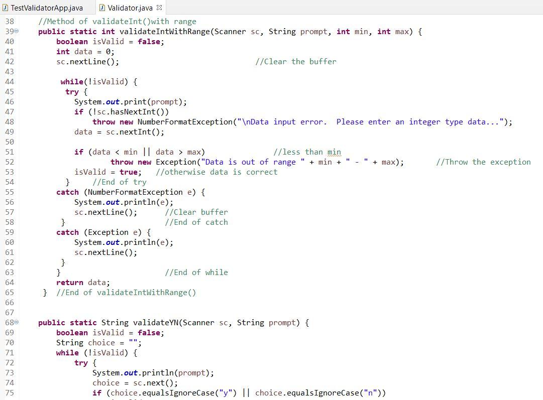 Modify the example TestValidationApp.java so that it | Chegg.com