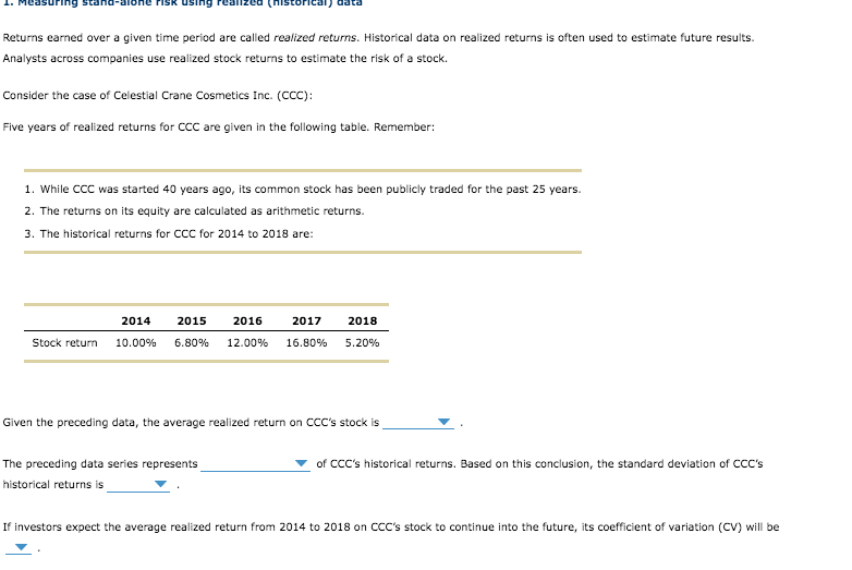 Solved Returns earned over a given time period are called | Chegg.com