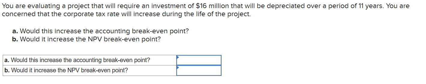 Solved You are evaluating a project that will require an | Chegg.com