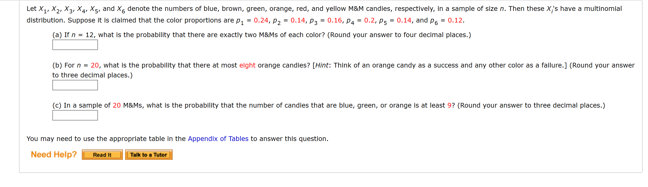 Solved Let X1, X2, X3, X4, X5, and X6 denote the numbers of | Chegg.com