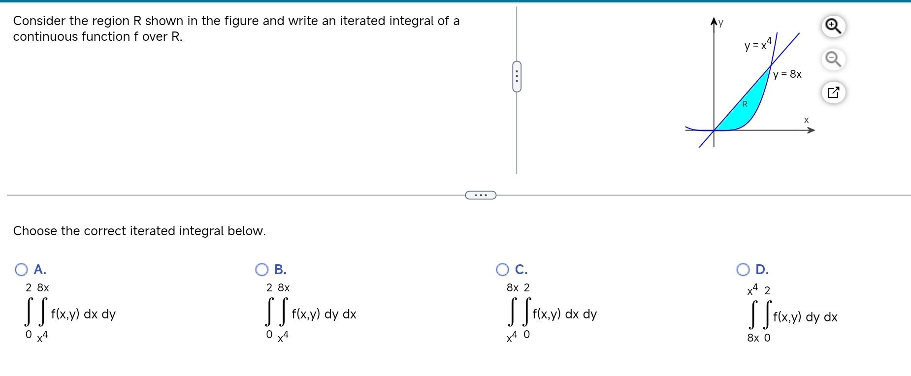 Solved Consider the region R shown in the figure and write | Chegg.com
