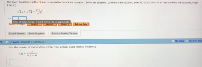 Solved The given equation is either linear or equivalent to | Chegg.com
