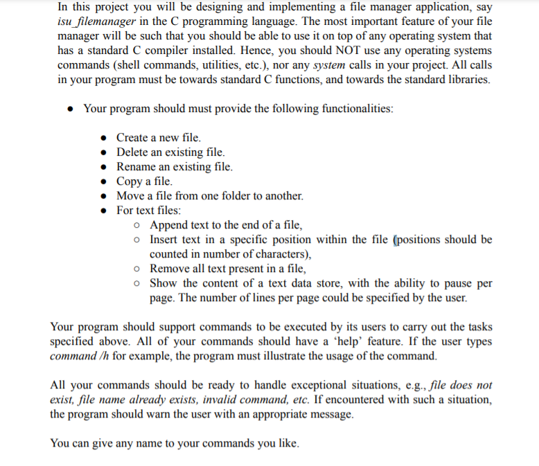 Solved In this project you will be designing and | Chegg.com