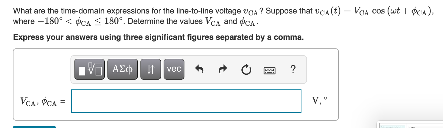 Solved A Review Constants Part A The time-domain expressions | Chegg.com