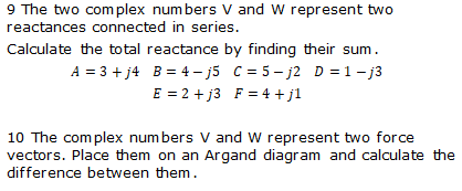 Solved 9 The two complex numbers V and W represent two | Chegg.com