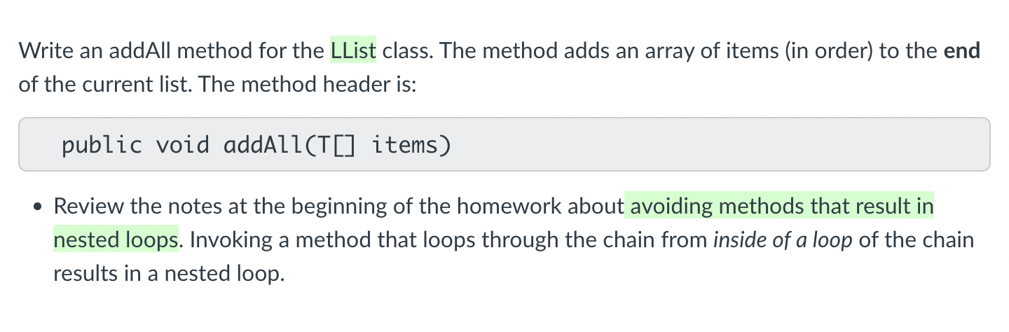 Solved public class LList
