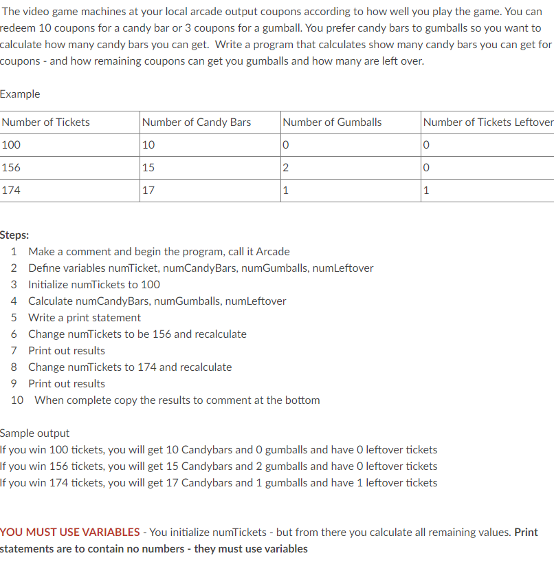 Solved The video game machines at your local arcade output | Chegg.com
