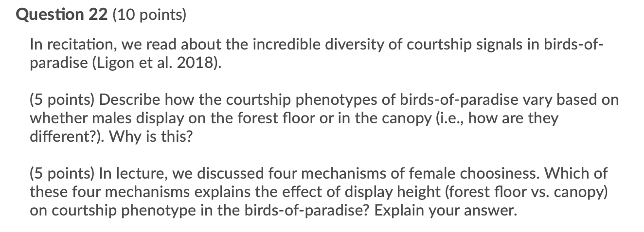 Solved Question 22 (10 points) In recitation, we read about | Chegg.com