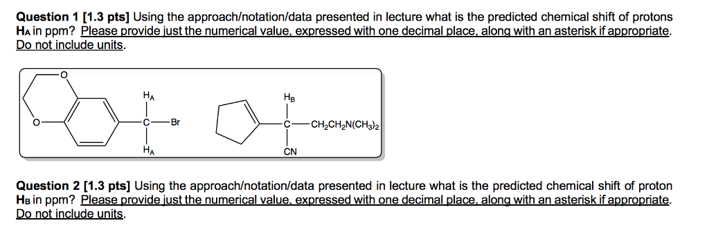 Solved Question 1 [1.3 pts] Using the approach/notation/data | Chegg.com