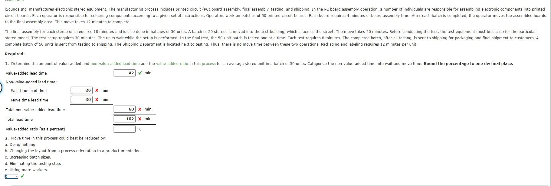 Solved to the final assembly area. This move takes 12 | Chegg.com