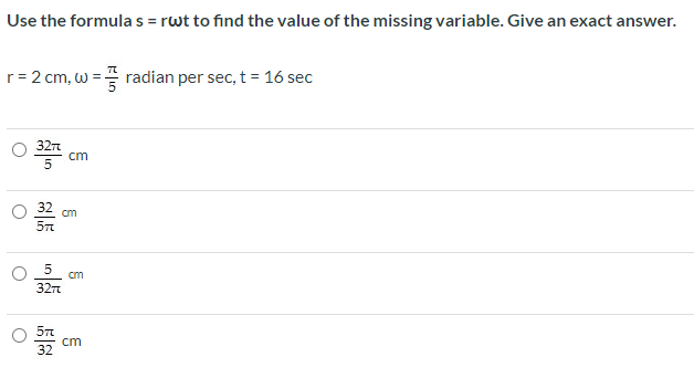 Solved Use the formula s = rwt to find the value of the | Chegg.com
