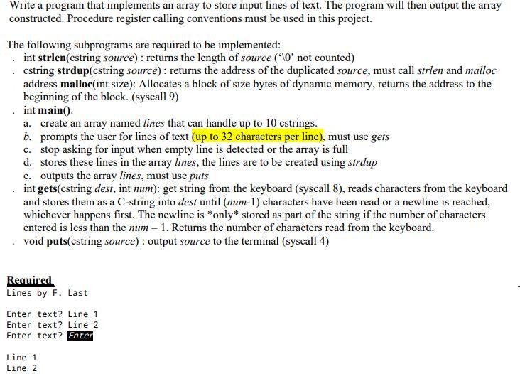 Using assembly language (MIPS) main: la | Chegg.com