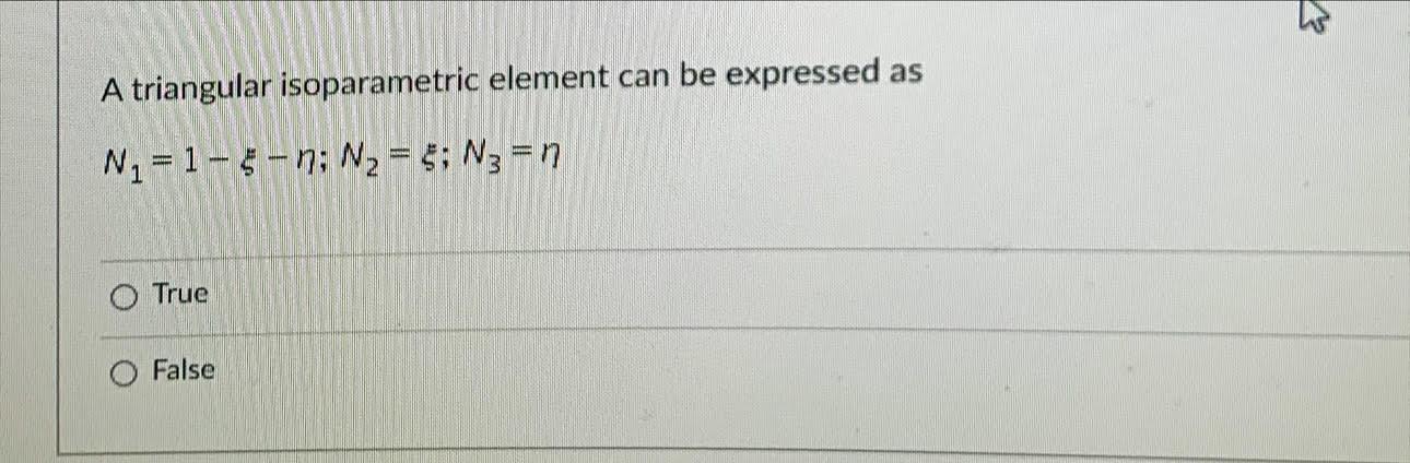 Solved का A triangular isoparametric element can be | Chegg.com