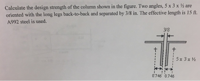 Solved Calculate the design strength of the column shown in | Chegg.com