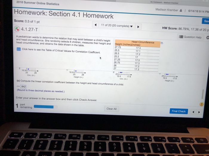 Solved 2018 Summer Online Statistics Homework Section 4 1