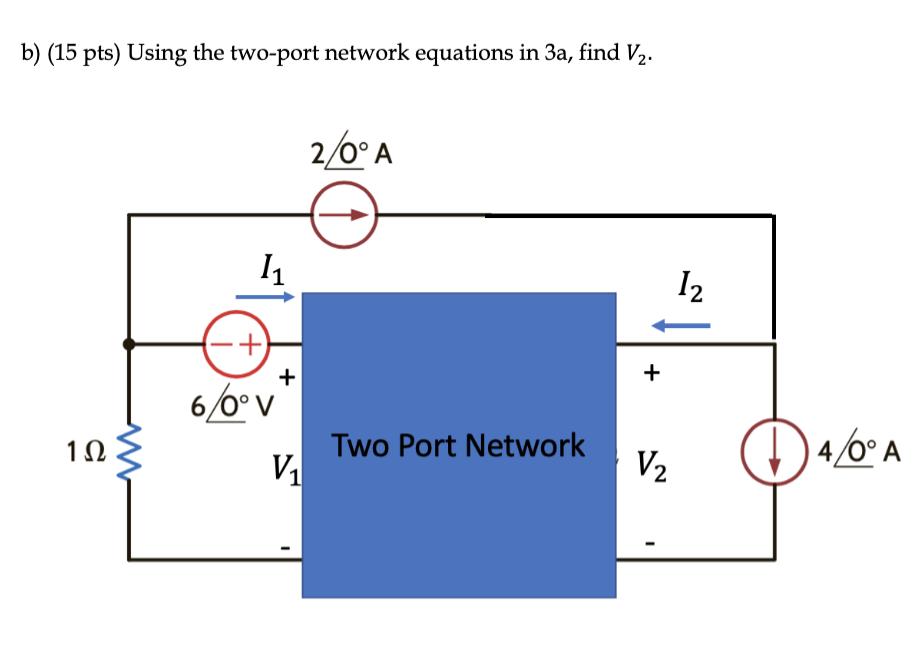 Solved 3a (10 pts) Find the Z- parameters of the two-port | Chegg.com