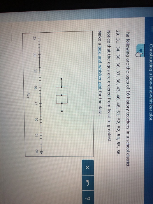 Solved Constructing a box-and-whisker plot The following are | Chegg.com