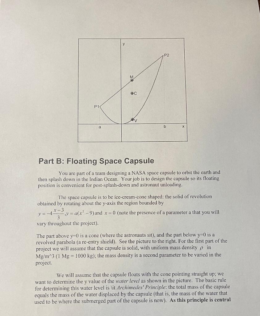 Solved Part A: Archimedes' Floating Paraboloid The greatest | Chegg.com
